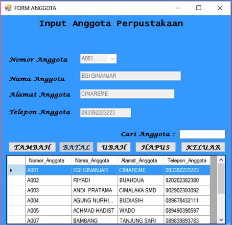 Contoh Program Sederhana Visual Basic 2010 Beserta Codingnya Vb Net Cara Memunculkan Item Data