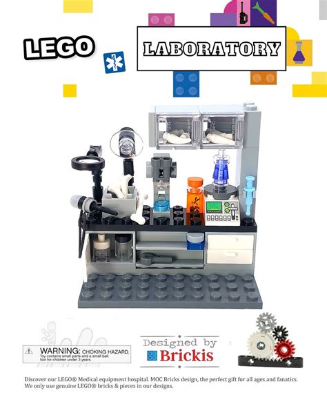 Models Built Of Lego® Bricks Lego® Moc Lab With Scientific Laboratory Equipment Brickis Etsy
