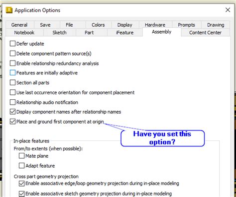 Location Of A Part Inserted Into An Assembly Autodesk Community
