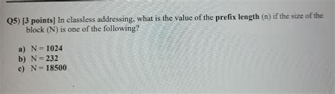 Solved Q Points In Classless Addressing What Is The Chegg