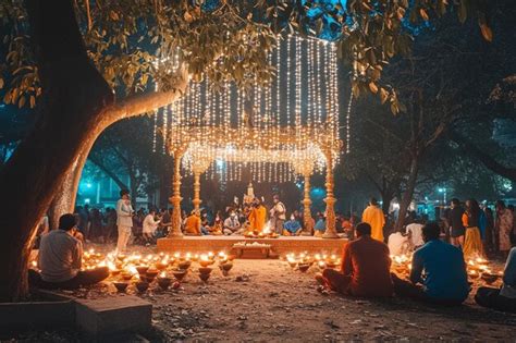 디발리 디발리 축제 디발리 기념 디발리 다이아스 프리미엄 Ai 생성 이미지