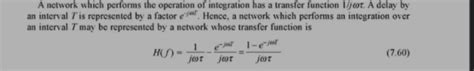Transfer Function Of Definite Integrator Rdsp
