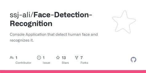github ssj ali face detection recognition console application that