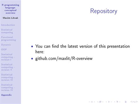 r programming language conceptual overview ppt