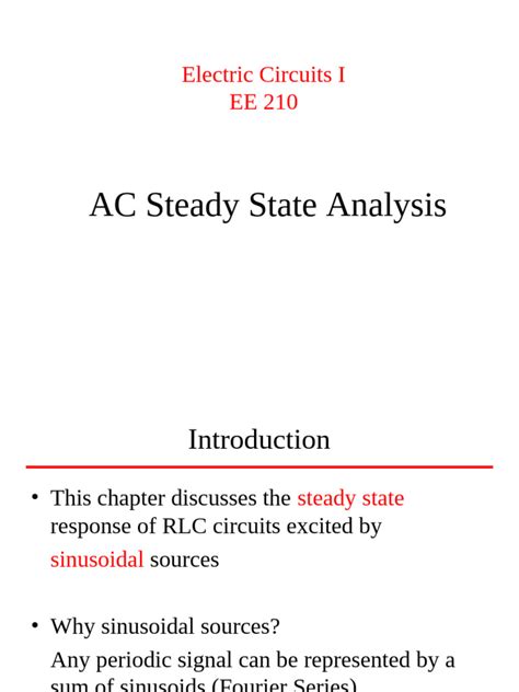 ac steady state analysis pdf electrical impedance series and
