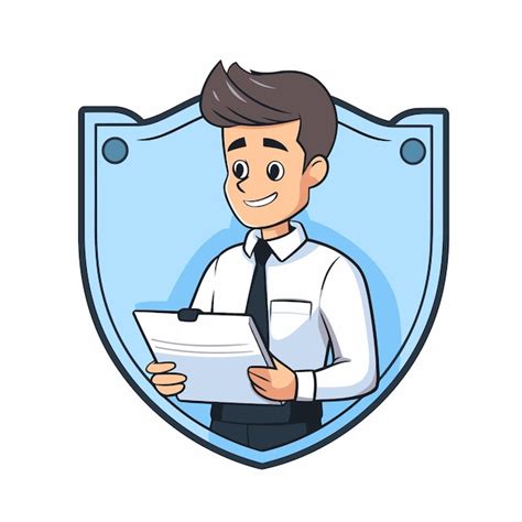 Premium Vector Vector Illustration Of A Young Businessman Holding A