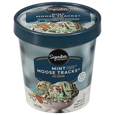 Signature Select Ice Cream Mint Moose Tracks 1 Pt 1 Pt Safeway