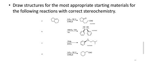solved draw structures for the most appropriate starting