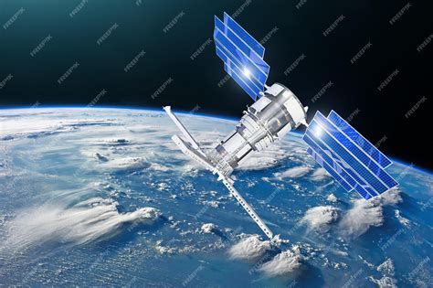 Premium Photo Satellite Above The Earth Makes Measurements Of The Weather Parameters Sensing