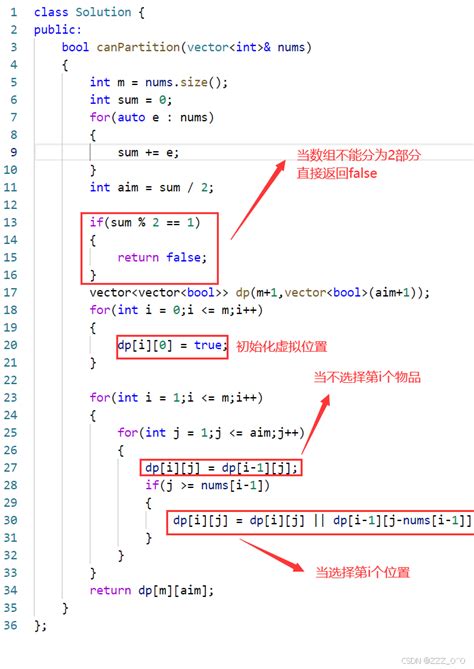 动态规划 背包问题——416分割等和子集 Csdn博客