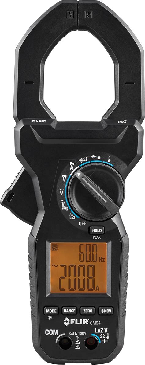 Flir Cm94 Current Clamp Meter Flir Cm94 Digital Trms Ac Dc Up To 2000 At Reichelt Elektronik