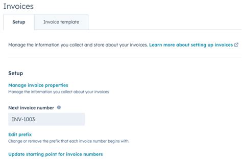 Set Up The Hubspot Invoices Tool