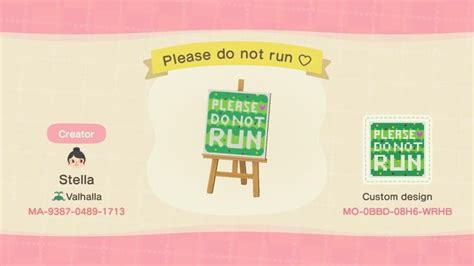 Please Do Not Run Sign Diy Path Custom Design Custom