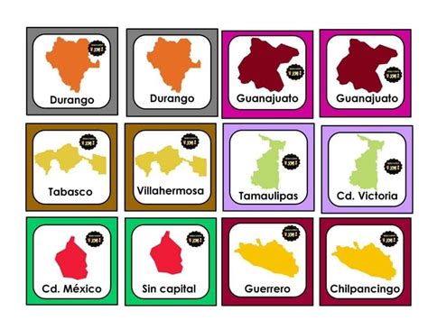 Mapa De Estados Y Capitales En Primaria Mapa De La República Mexicana