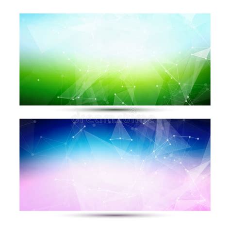 Abstract Low Poly Molecule And Communication Stock Vector Illustration Of Cover Connect