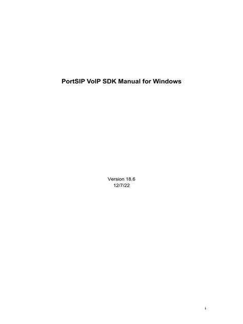 portsip voip sdk user manual windows pdf session initiation