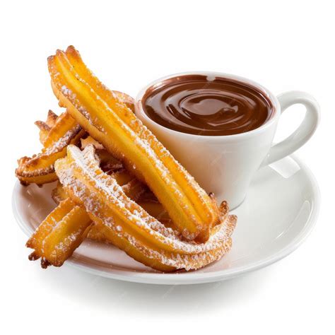 Premium Photo A Traditional Spanish Churros Con Chocolate Fried Dough