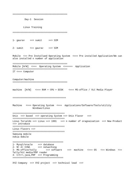 Day 1 Basic Discussion Pdf Operating System Linux