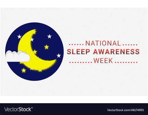 National Sleep Awareness Week Royalty Free Vector Image