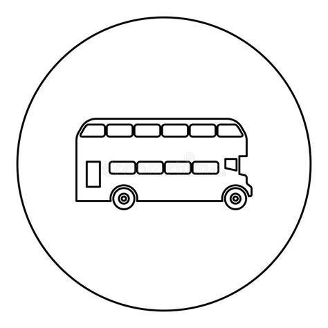 Double Decker Bus Vector Outline Stock Illustrations 442 Double Decker Bus Vector Outline