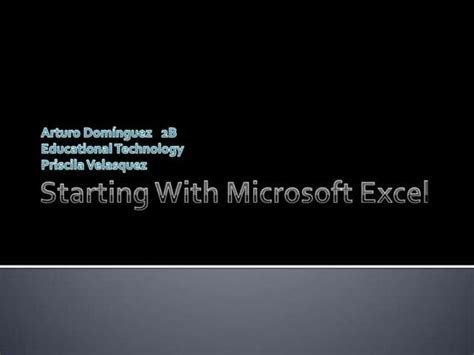 Excel Ppt