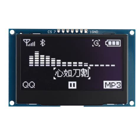 242 Inch 12864 128x64 Oled Display Module Iic I2c Spi White Font
