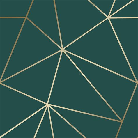 Download Modern Green Geometric Pattern Wallpaper Gold Geometric Wallpaper