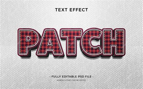 Premium Psd Patch Text Effect