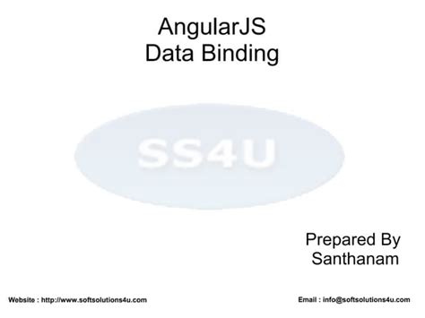 Angular Data Binding By Soft Solutions4u Ppt