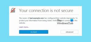 Your Connection Is Not Secure Mozilla Firefox Browser