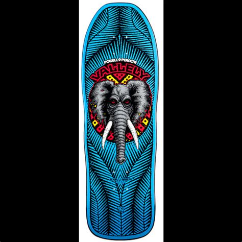Powell Peralta Mike Vallely Elephant Skateboard Deck Blue 10 X 30