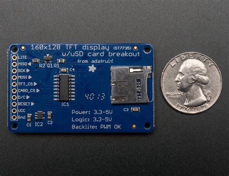 pinouts 1 8 tft display breakout and shield adafruit learning system