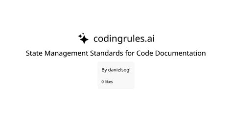 State Management Standards For Code Documentation Coding Rules