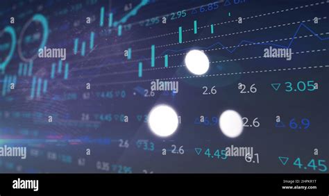 image of digital interface circles data loading and statistics and data
