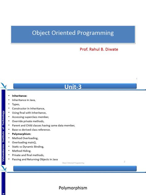 Unit 3 Lecture 7 Pdf Inheritance Object Oriented Programming