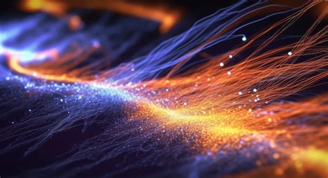 Premium Photo Abstract Fiber Optic Network Communication Flow