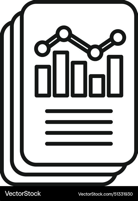 Line Graph Report Icon Royalty Free Vector Image