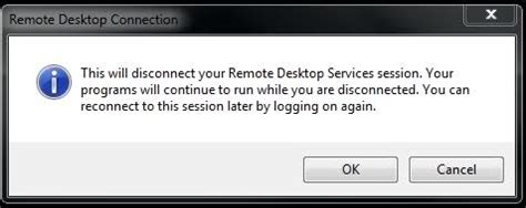 Windows Is There A Way To Disable The Disconnect Message In RDP Server Fault