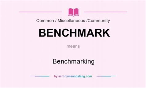 What Does Benchmark Mean Definition Of Benchmark Benchmark Stands