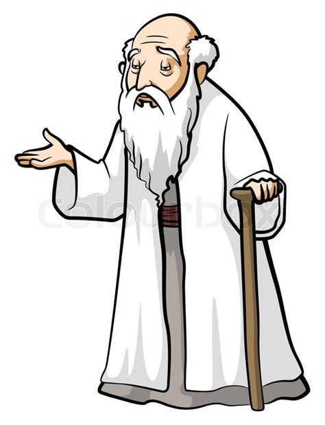 Old Wise Man Stock Vector Colourbox