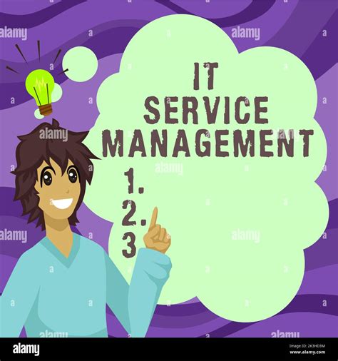 writing displaying text it service management concept meaning activity