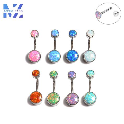 Piercing De Titanio Para El Ombligo Anillo Cil Ndrico Brillante 14g 1