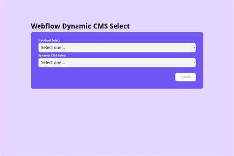 webflow dynamic cms select webflow