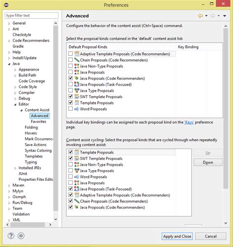 Eclipse Code Assistance In Java Stack Overflow