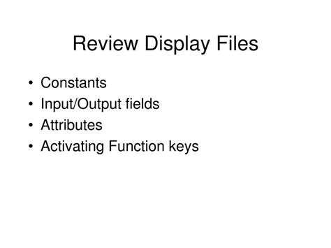 Ppt Cl Programming With Display Files Powerpoint Presentation Free