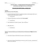 Trees Unit Lab Onlineversion Datasheet FallSumFinal Docx Name Lab Section Laboratory