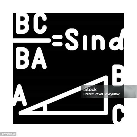 삼각법 수학 과학 교육 글리프 아이콘 벡터 일러스트레이션 과학에 대한 스톡 벡터 아트 및 기타 이미지 과학 교사 교육 관련