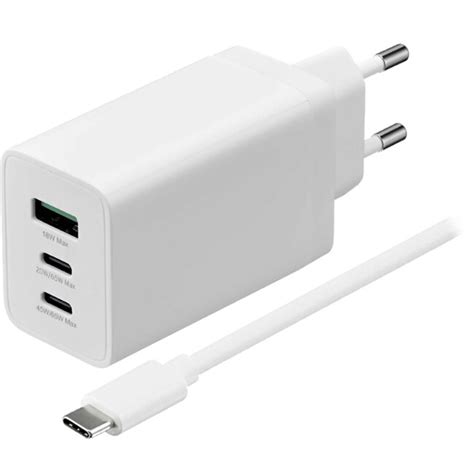 Sandstrøm 65W 3 i 1 GaN oplader med kabel Elgiganten