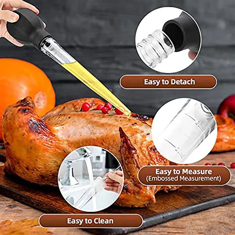 Poire A Jus Turkey Baster With Cleaning Brush Stainless Steel Turkey
