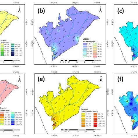 Spatial Distribution Map Of Na 2 A K B Cl C So4 2 D Th